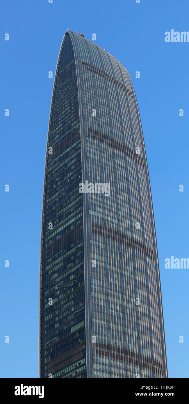 KK100 (KingKey 100) skyscraper, Shenzhen, Guangdong, China Stock Photo ...