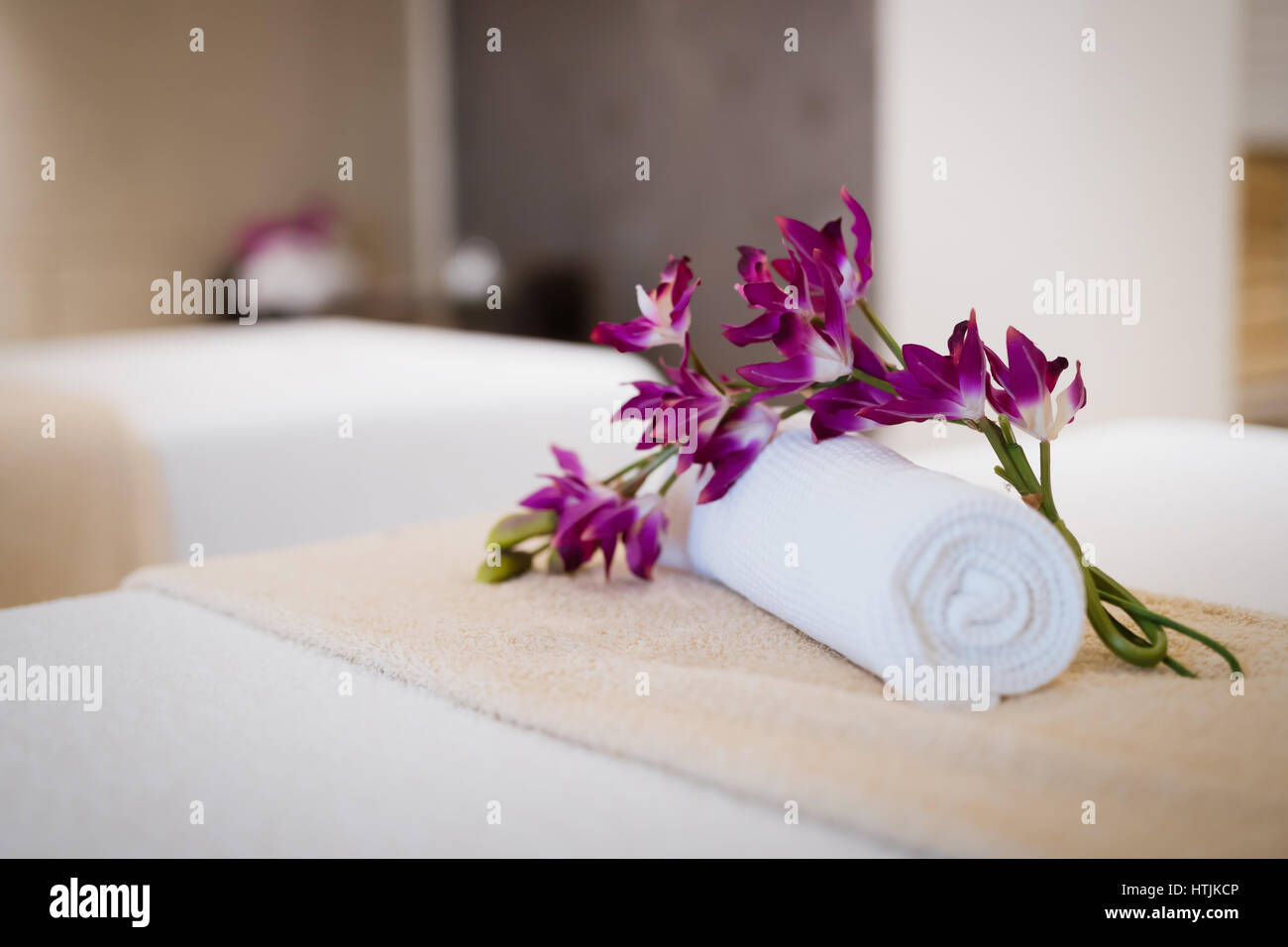 Beautiful modern massage room in spa resort Stock Photo - Alamy