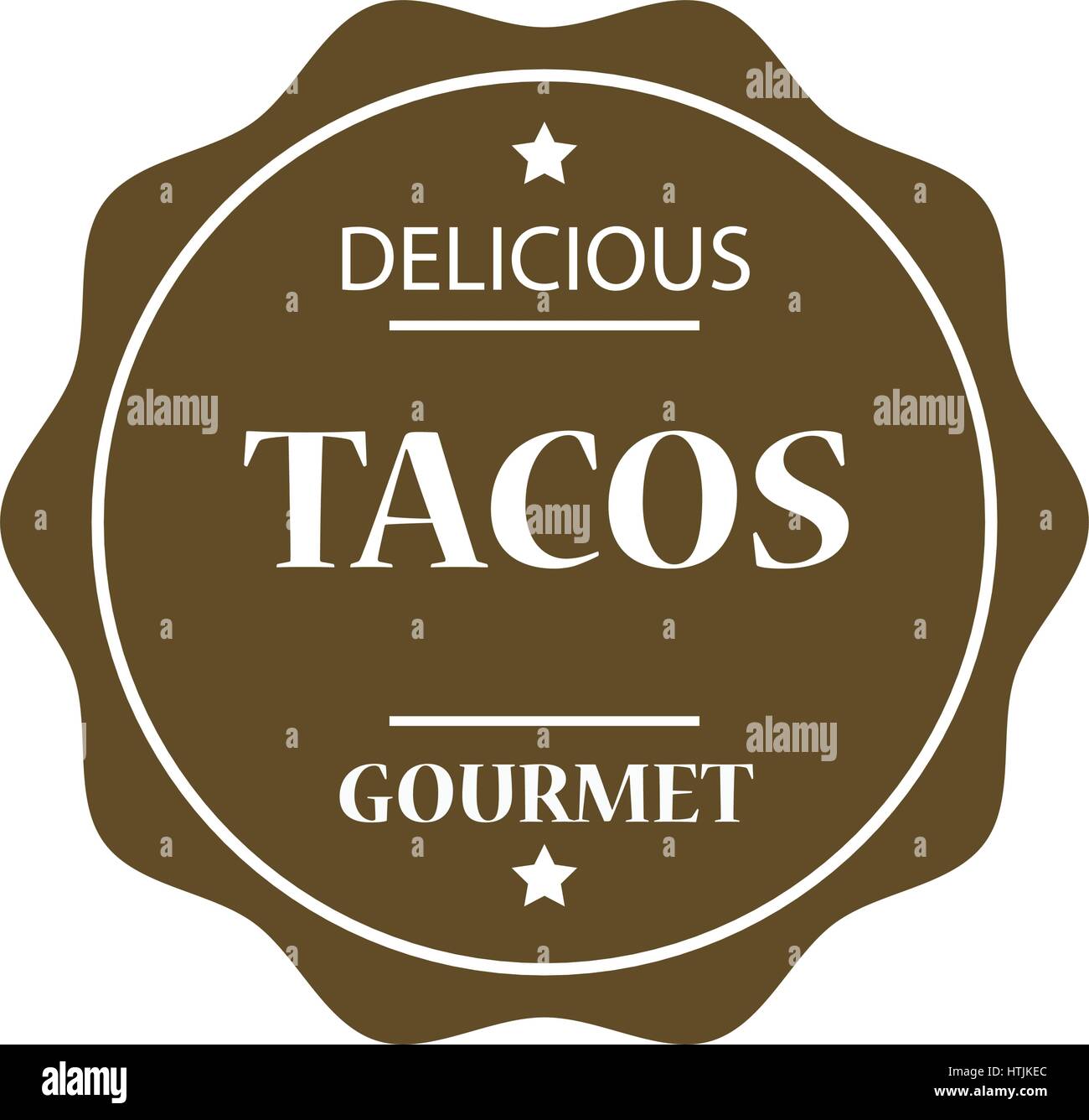 Tacos stamp illustration Stock Vector Image & Art - Alamy