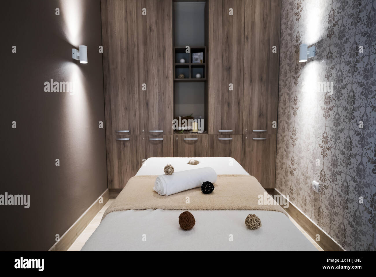Beautiful modern massage room in spa resort Stock Photo - Alamy