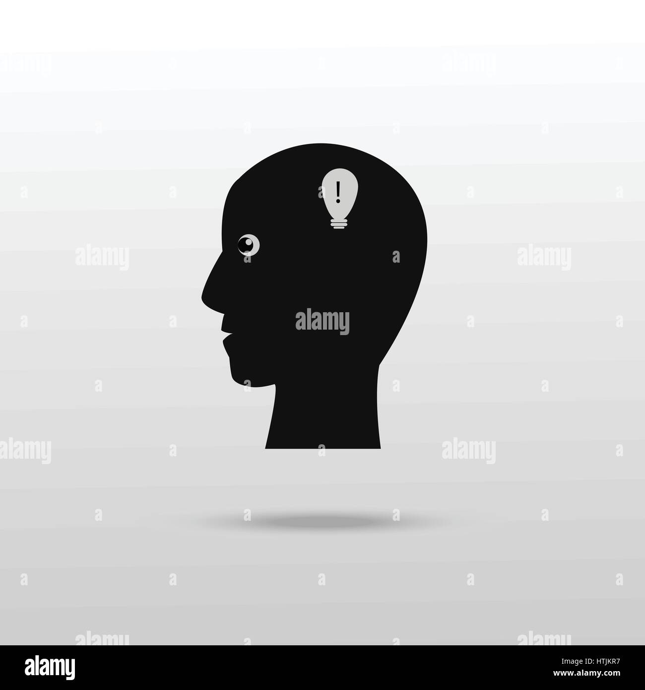 Glowing human brain on Stock Vector Images - Alamy