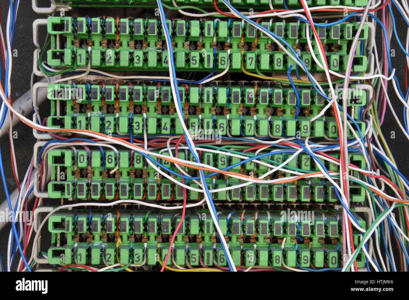 Old Pair Cable Connection Telecommunication Systems Closeup Stock Photo ...