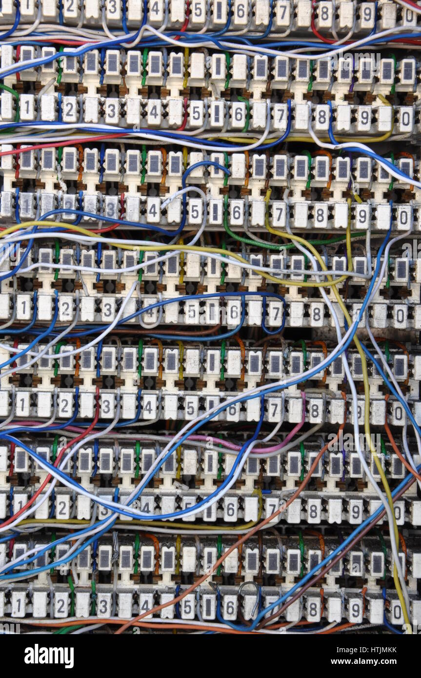 Old Telephone Exchange Cable Stock Photos & Old Telephone Exchange ...