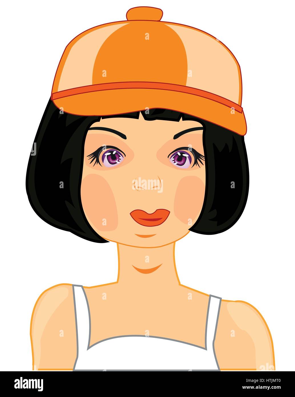 Girl in cap Stock Vector Image & Art - Alamy