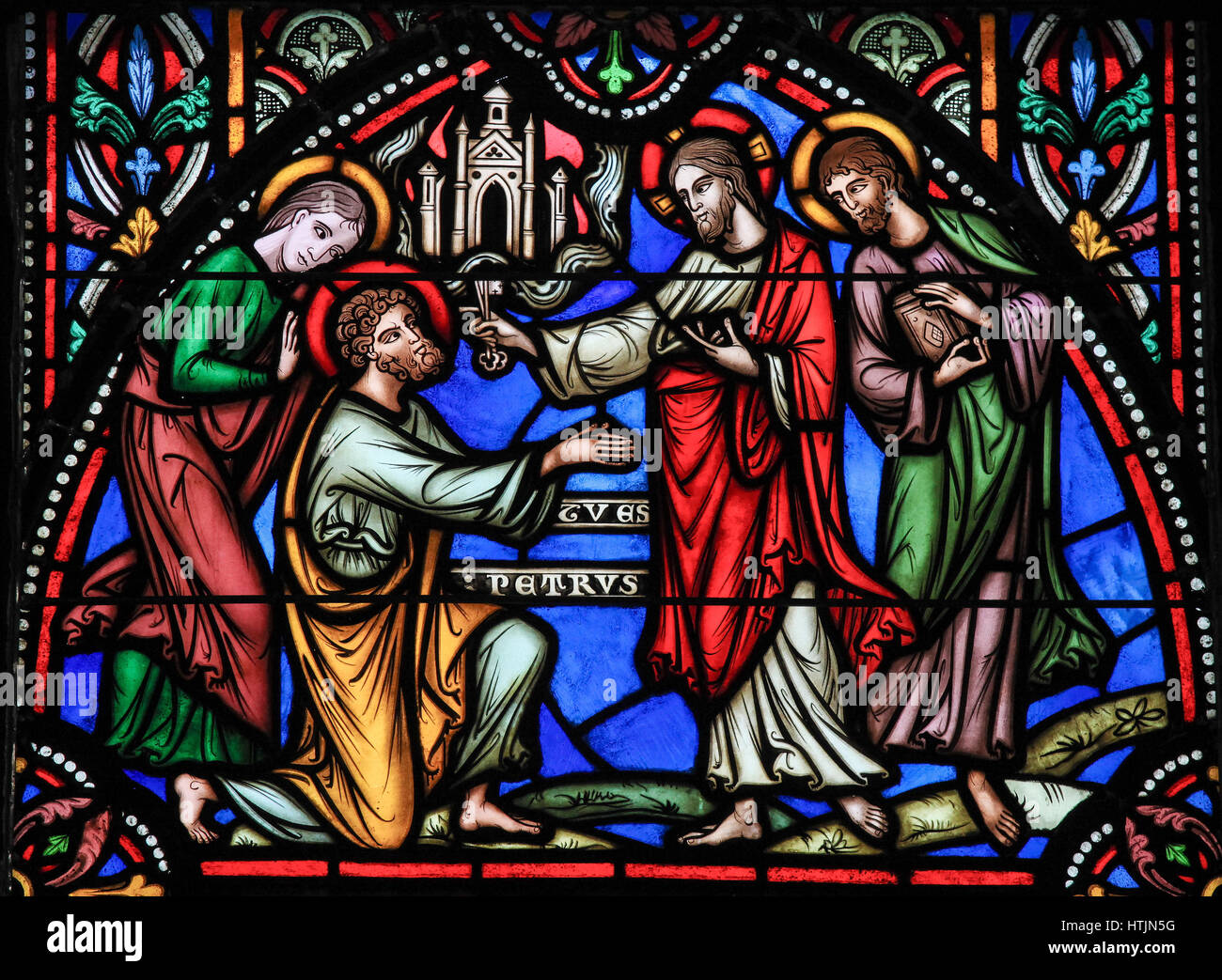 Jesus and peter keys painting hi-res stock photography and images - Alamy