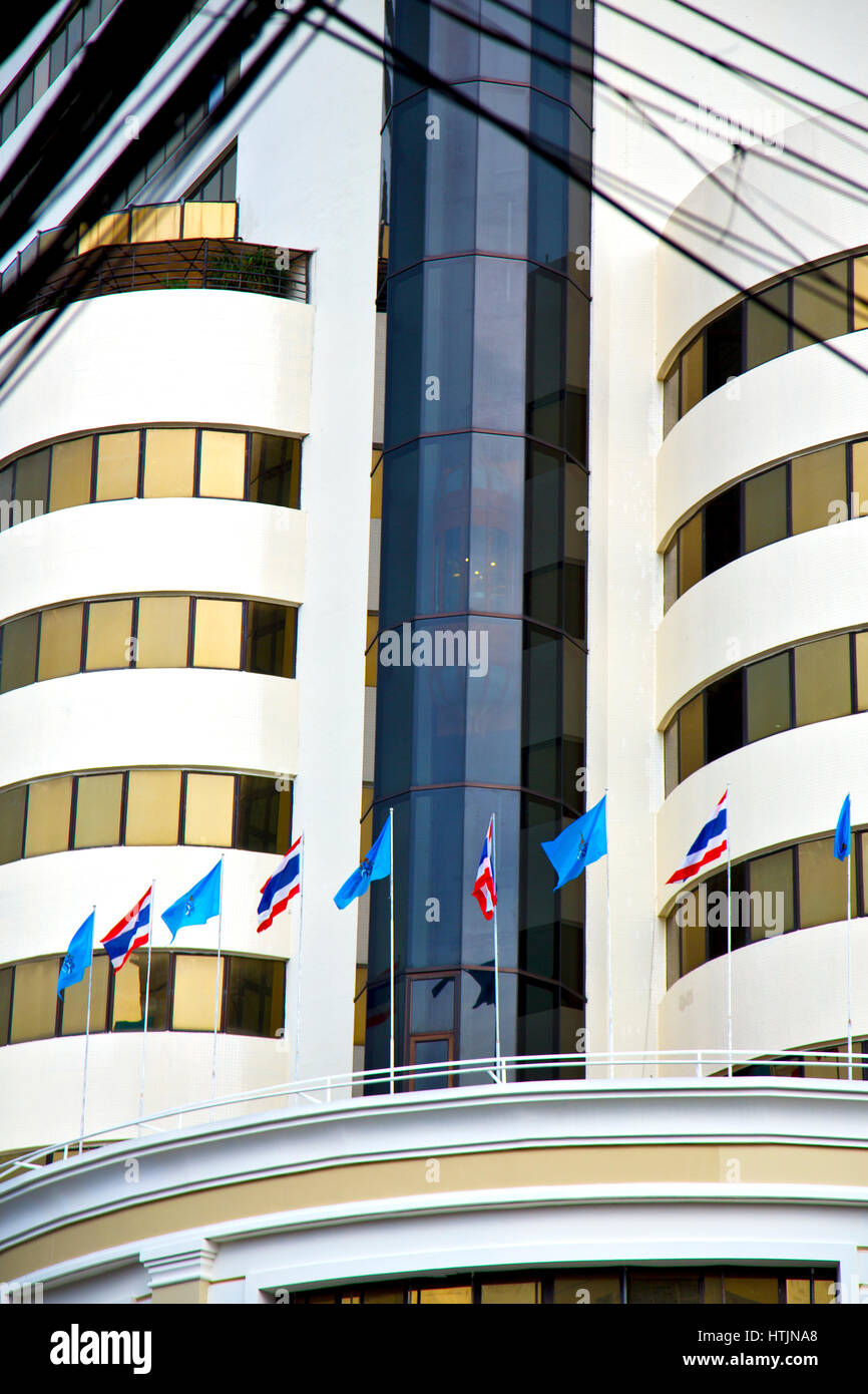 thailand bangkok office district palaces abstract modern building line ...