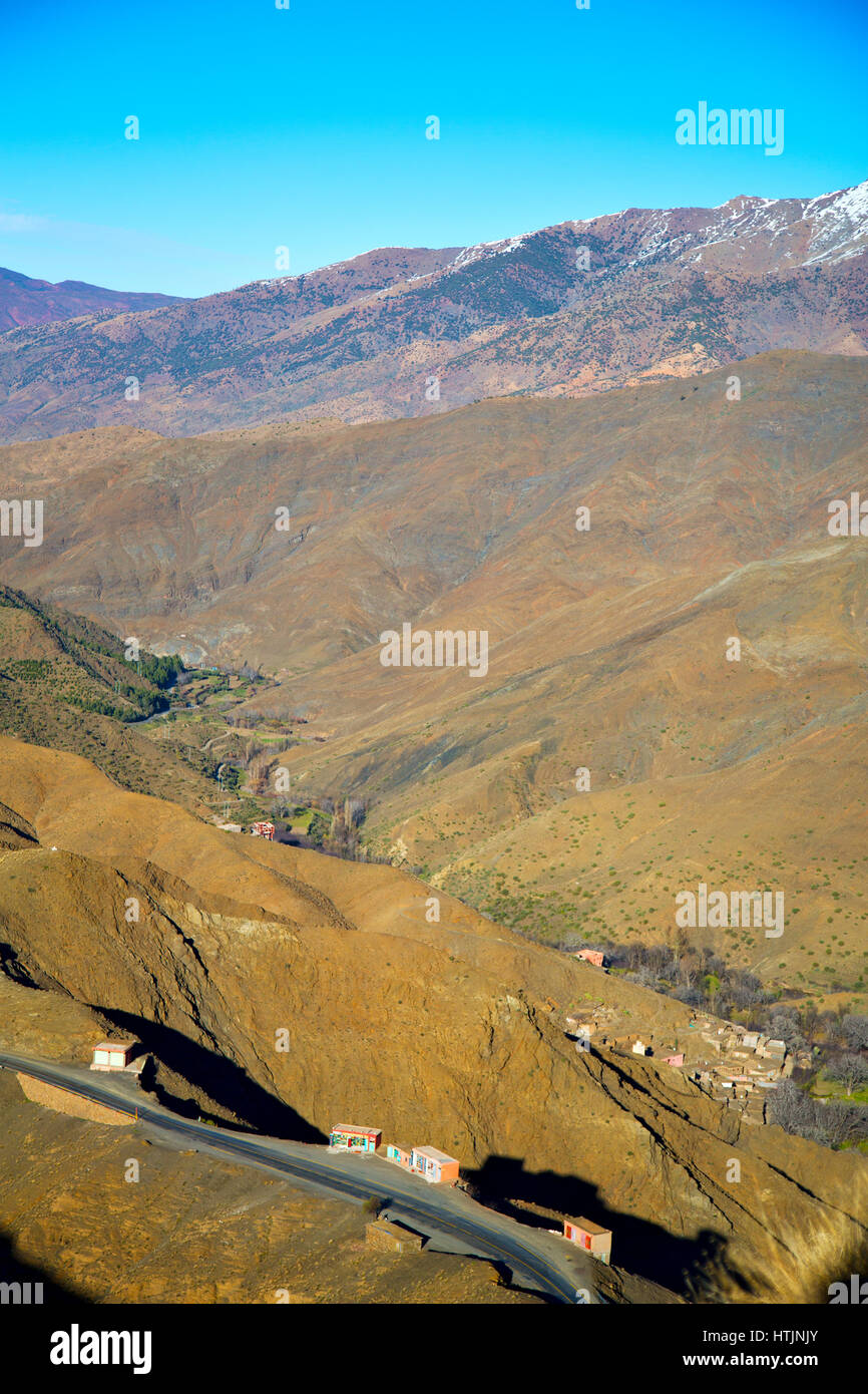 in ground africa morocco the bush dry atlas mountain Stock Photo - Alamy