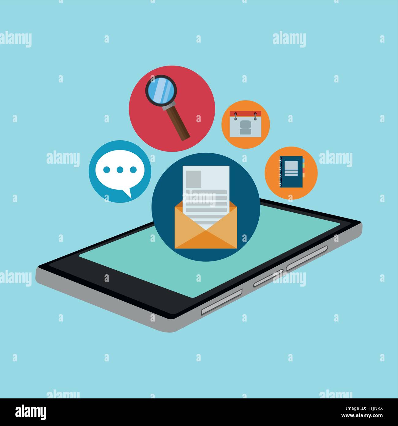 assorted cellphone applications related icons image Stock Vector Image ...