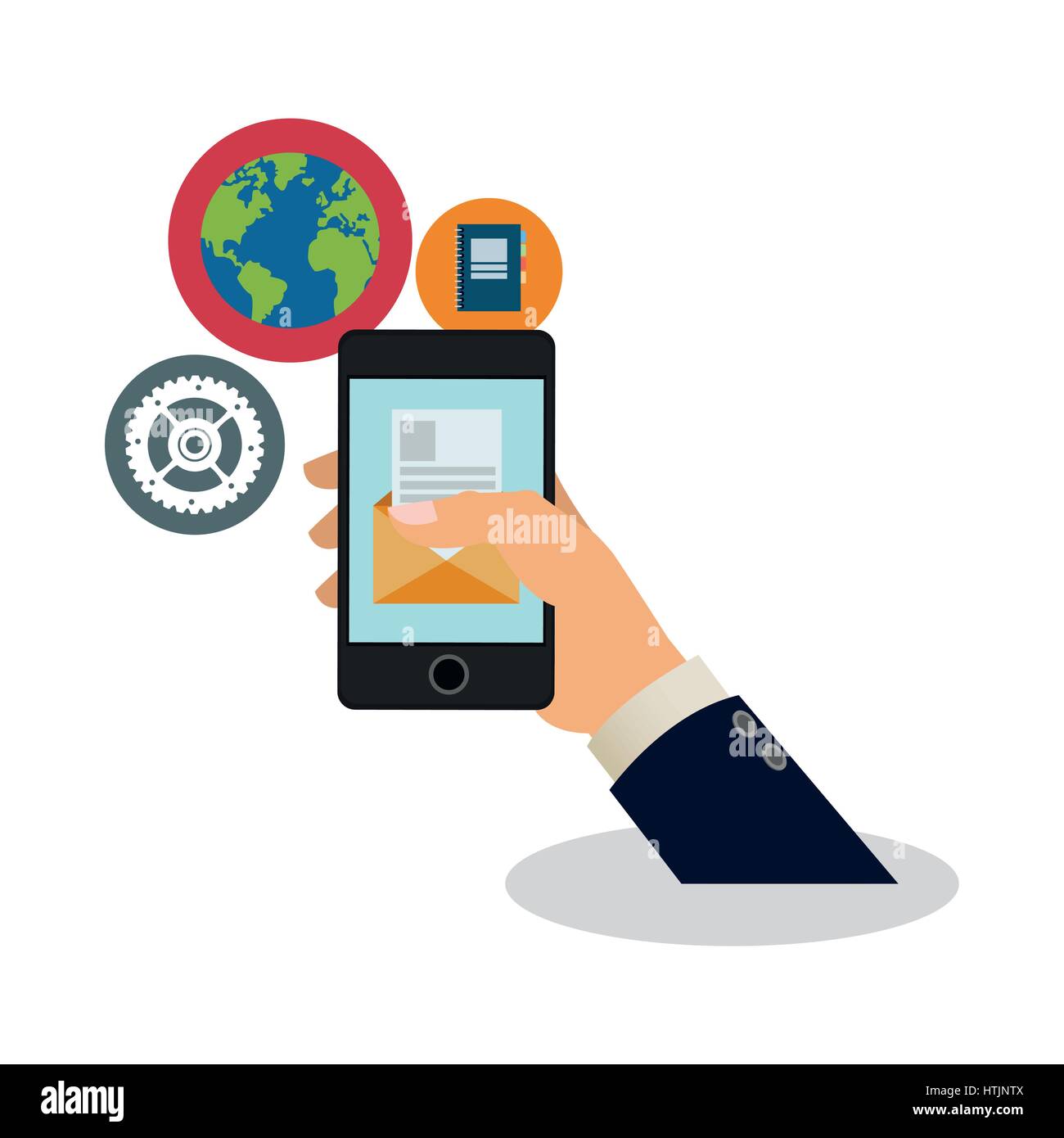 assorted cellphone applications related icons image Stock Vector Image ...