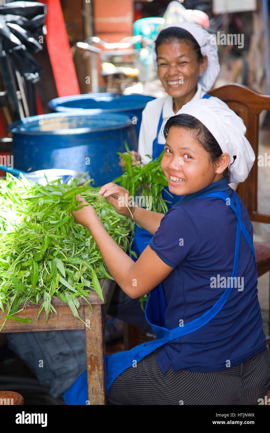 young girl working on the street Stock Photo - Alamy