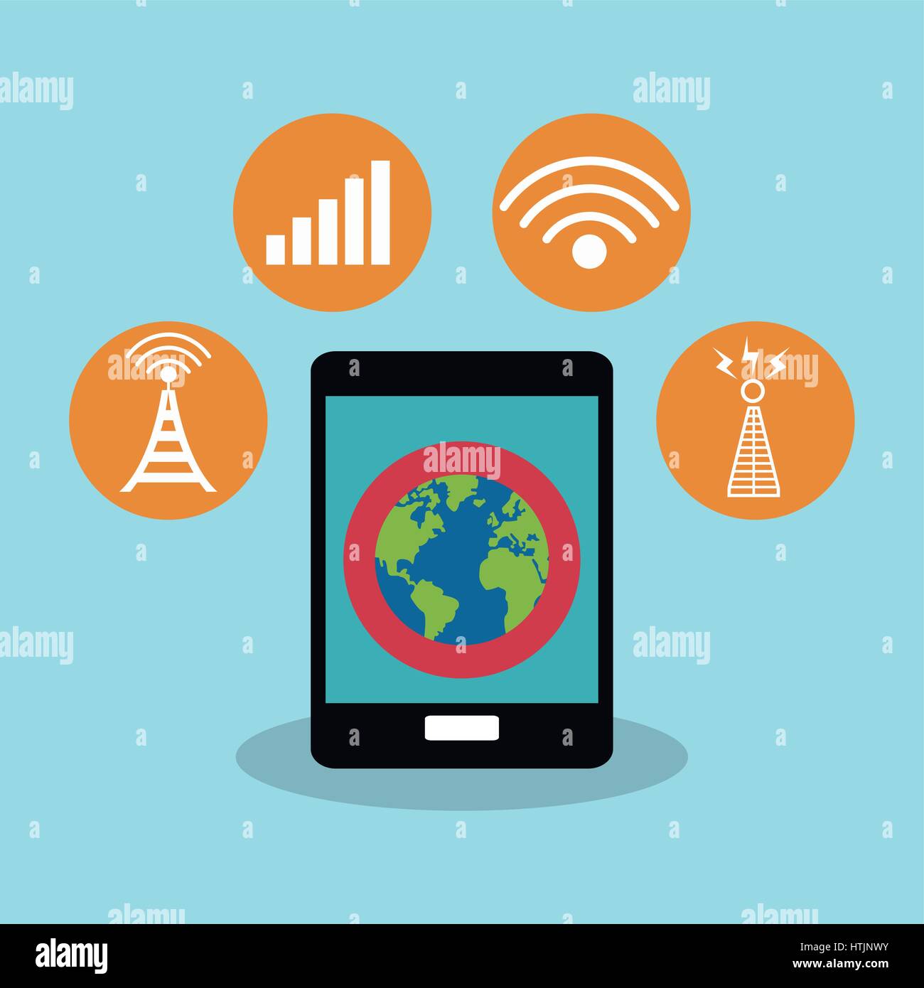 cellphone signal related icons image Stock Vector Image & Art - Alamy