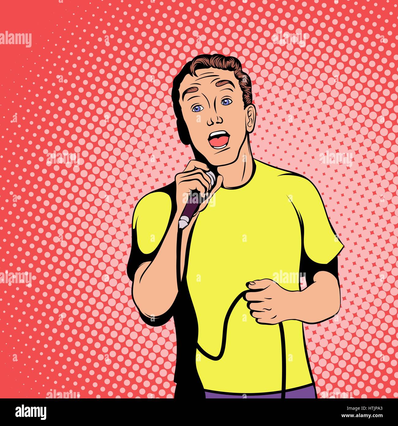 Singer concept, comics style Stock Vector Image & Art - Alamy