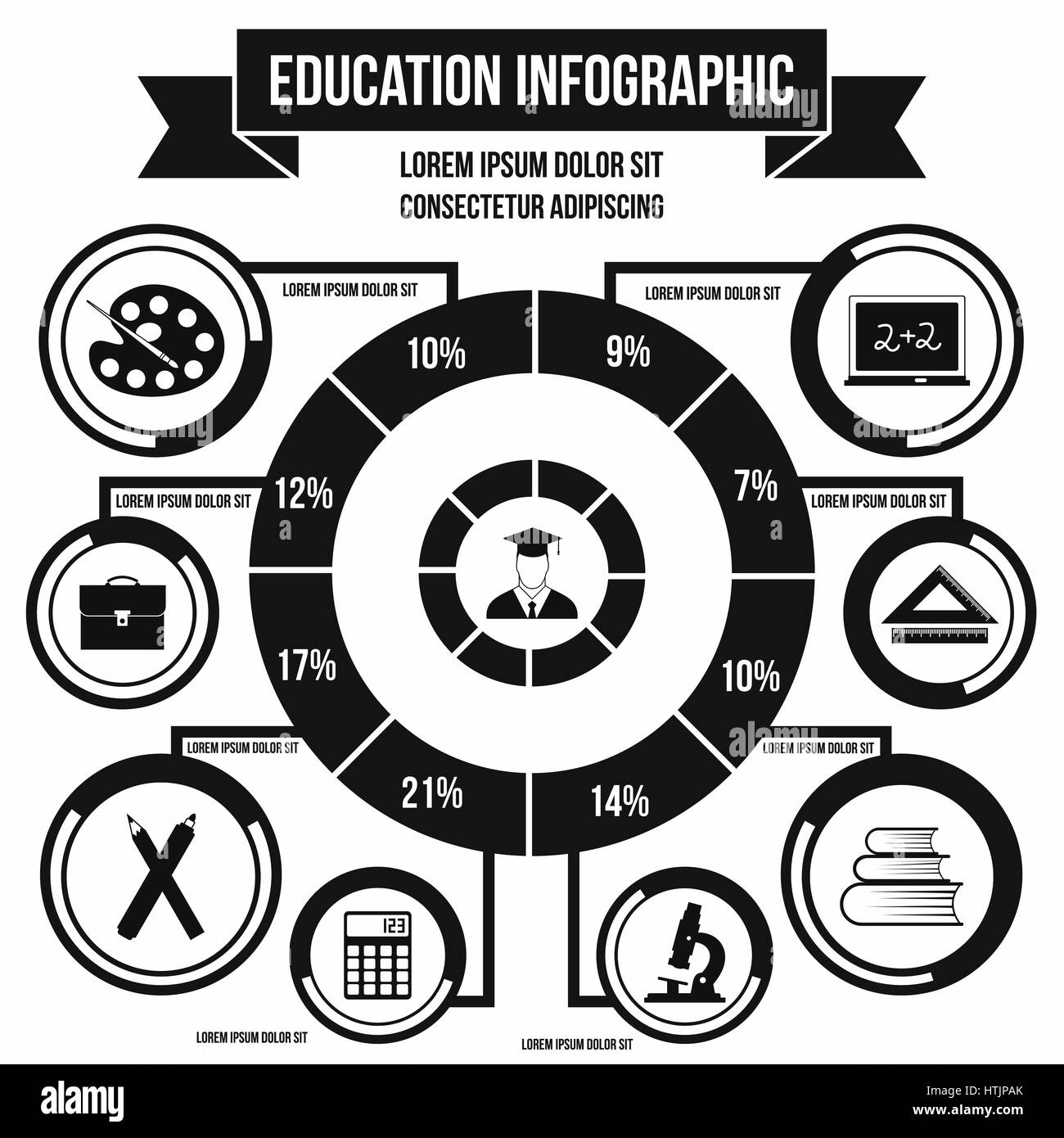 Education infographic, simple style Stock Vector Image & Art - Alamy