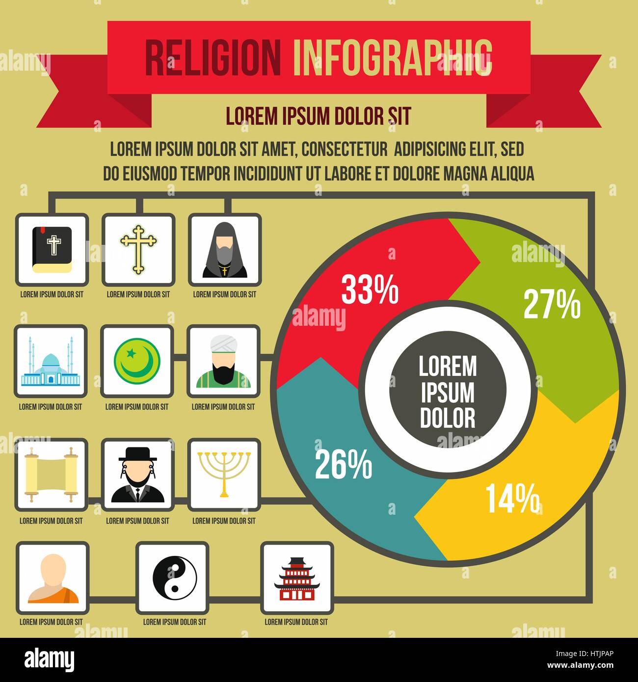 Religion infographic, flat style Stock Vector Image & Art - Alamy