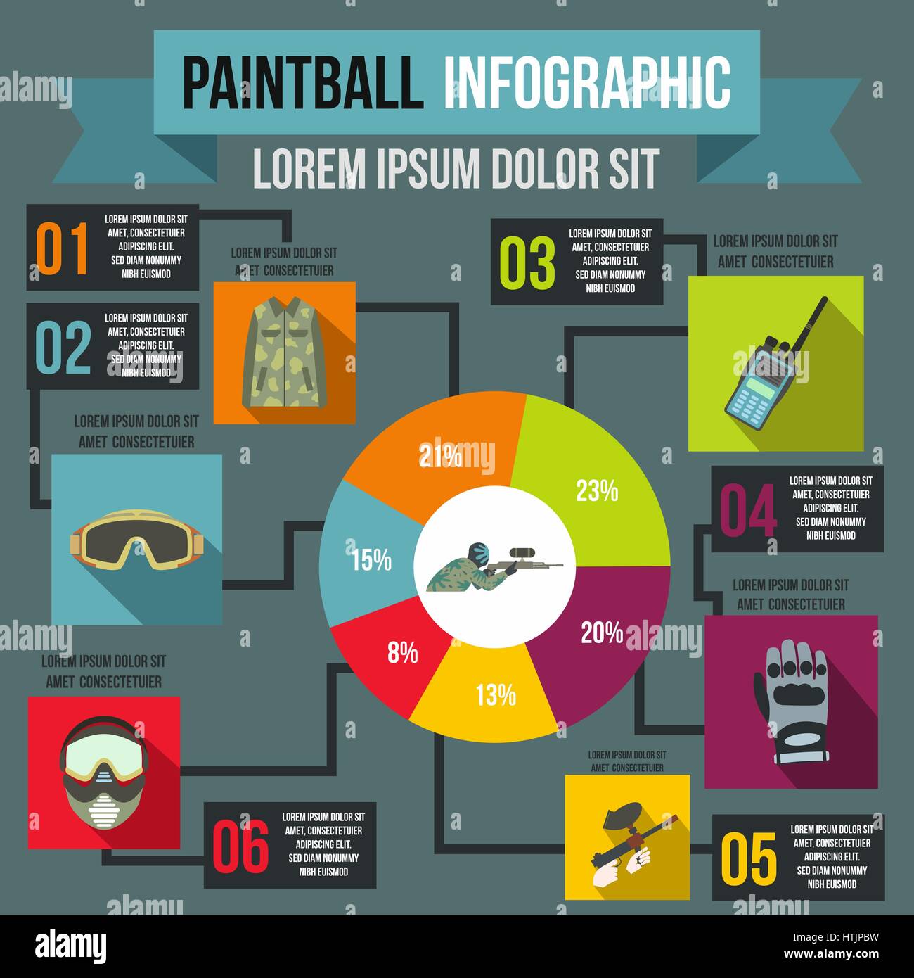Paintball infographic, flat style Stock Vector Image & Art - Alamy
