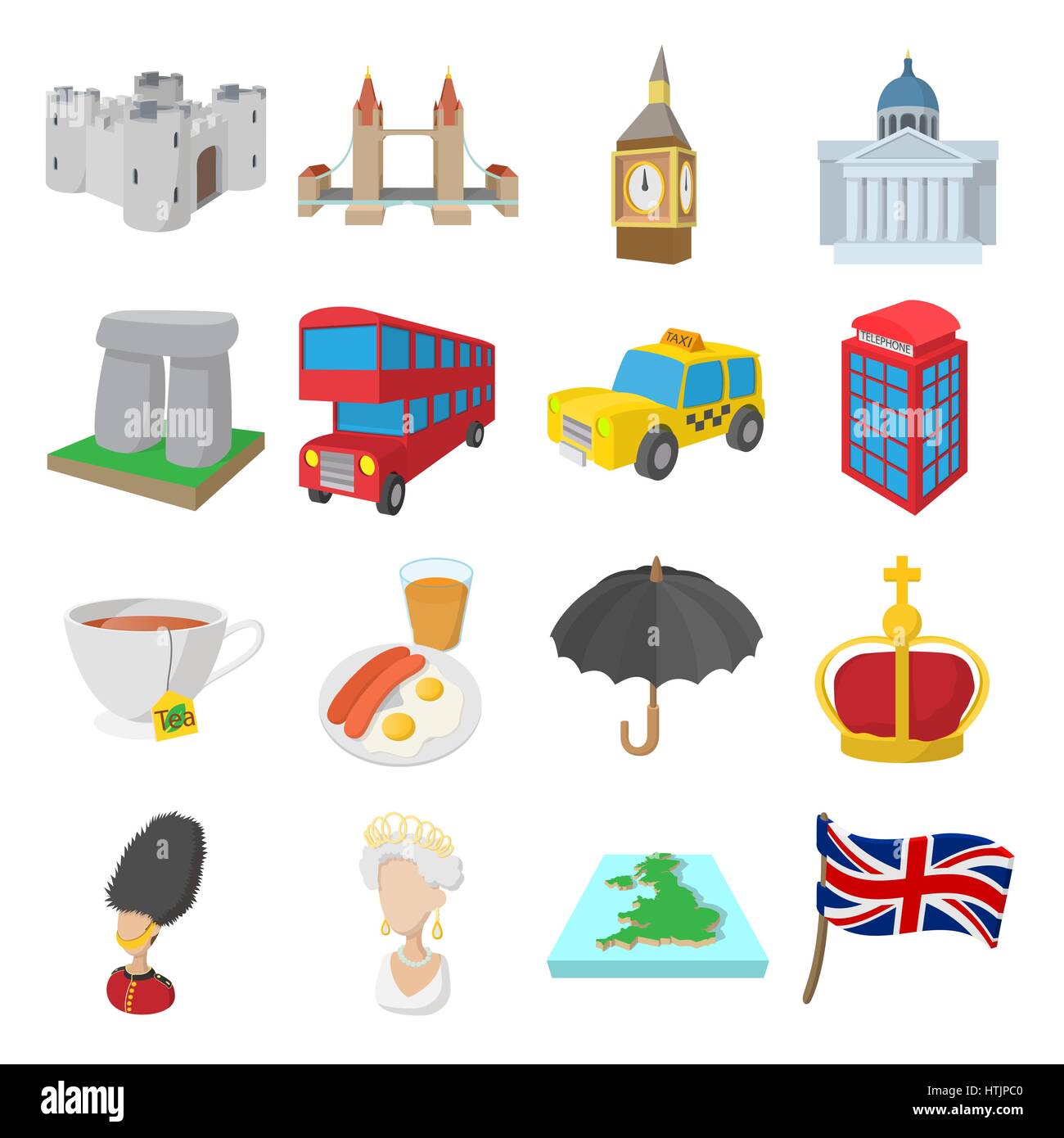 England icons set, cartoon style Stock Vector Image & Art - Alamy