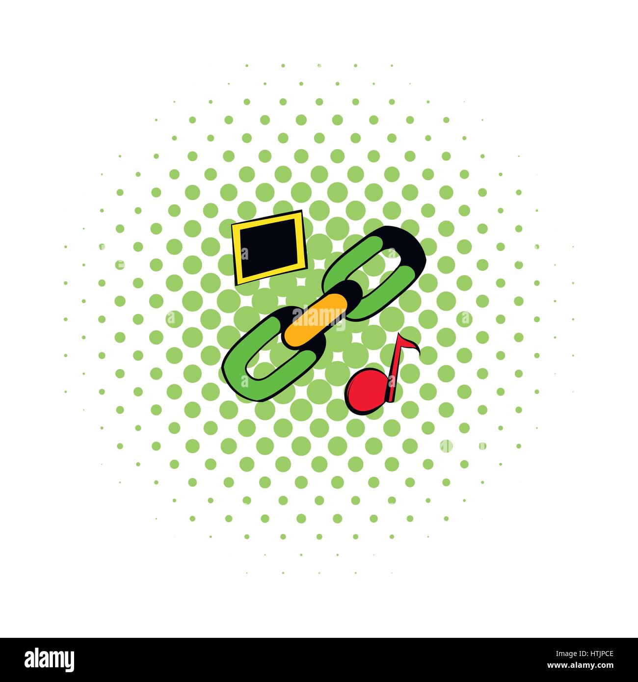 Chain link icon, comics style Stock Vector Image & Art - Alamy