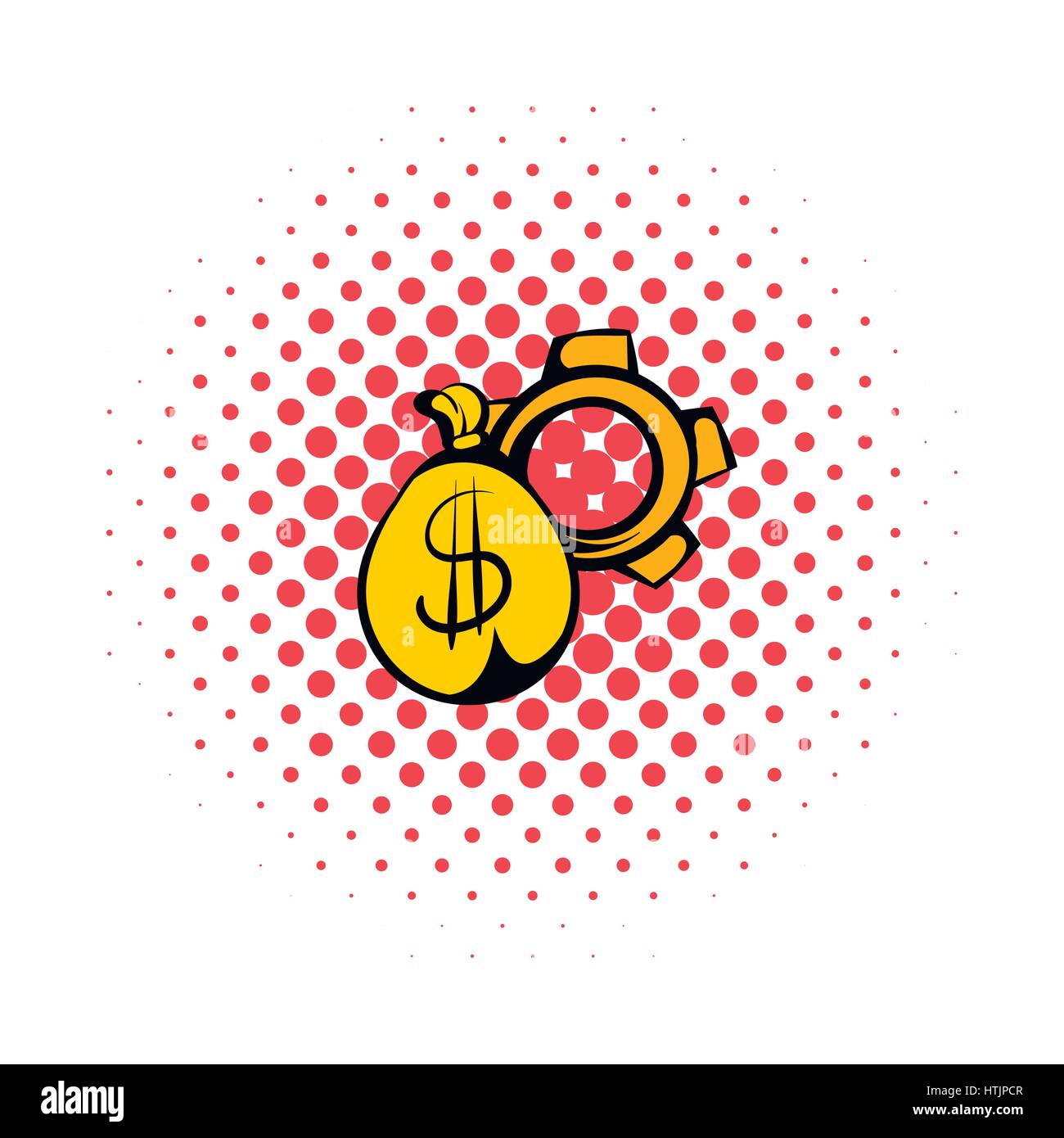 Money bag icon, comics style Stock Vector Image & Art - Alamy