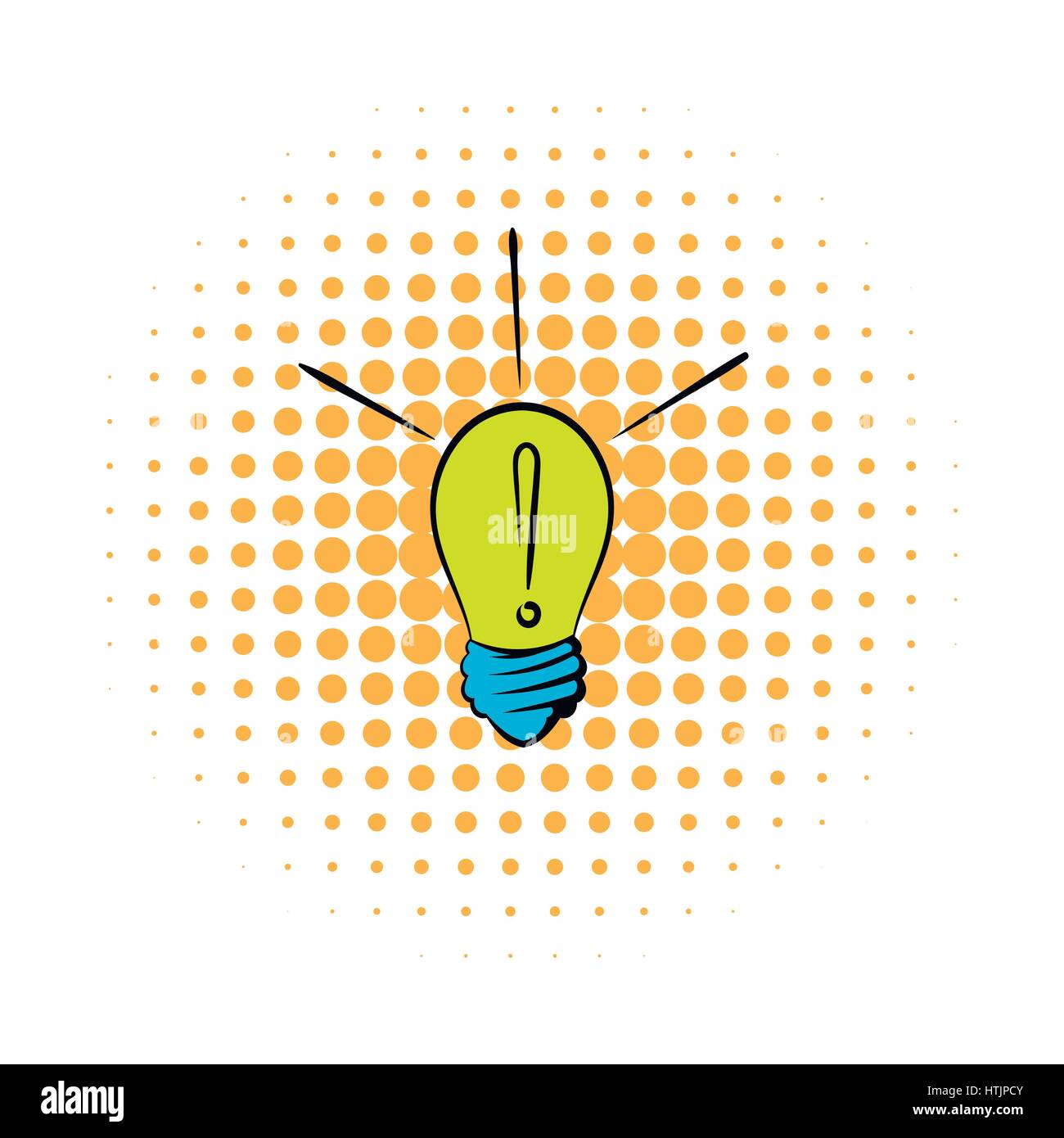 Light bulb exclamation mark icon hi-res stock photography and images ...