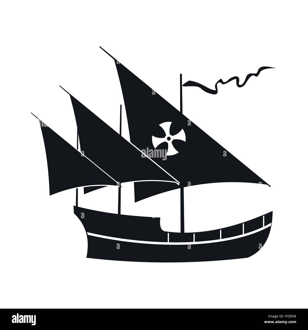 Santa Maria sailing ship icon, simple style Stock Vector Image & Art ...