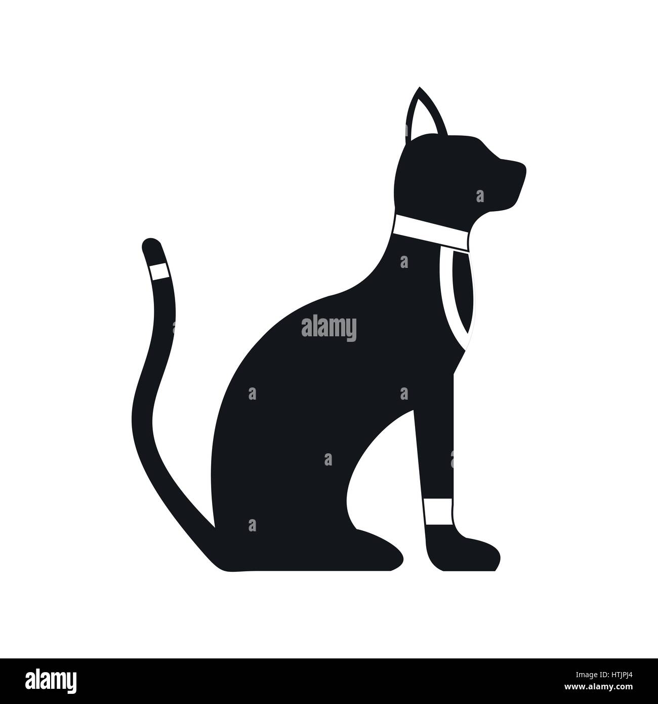 Egyptian cat icon simple Stock Vector Images - Alamy