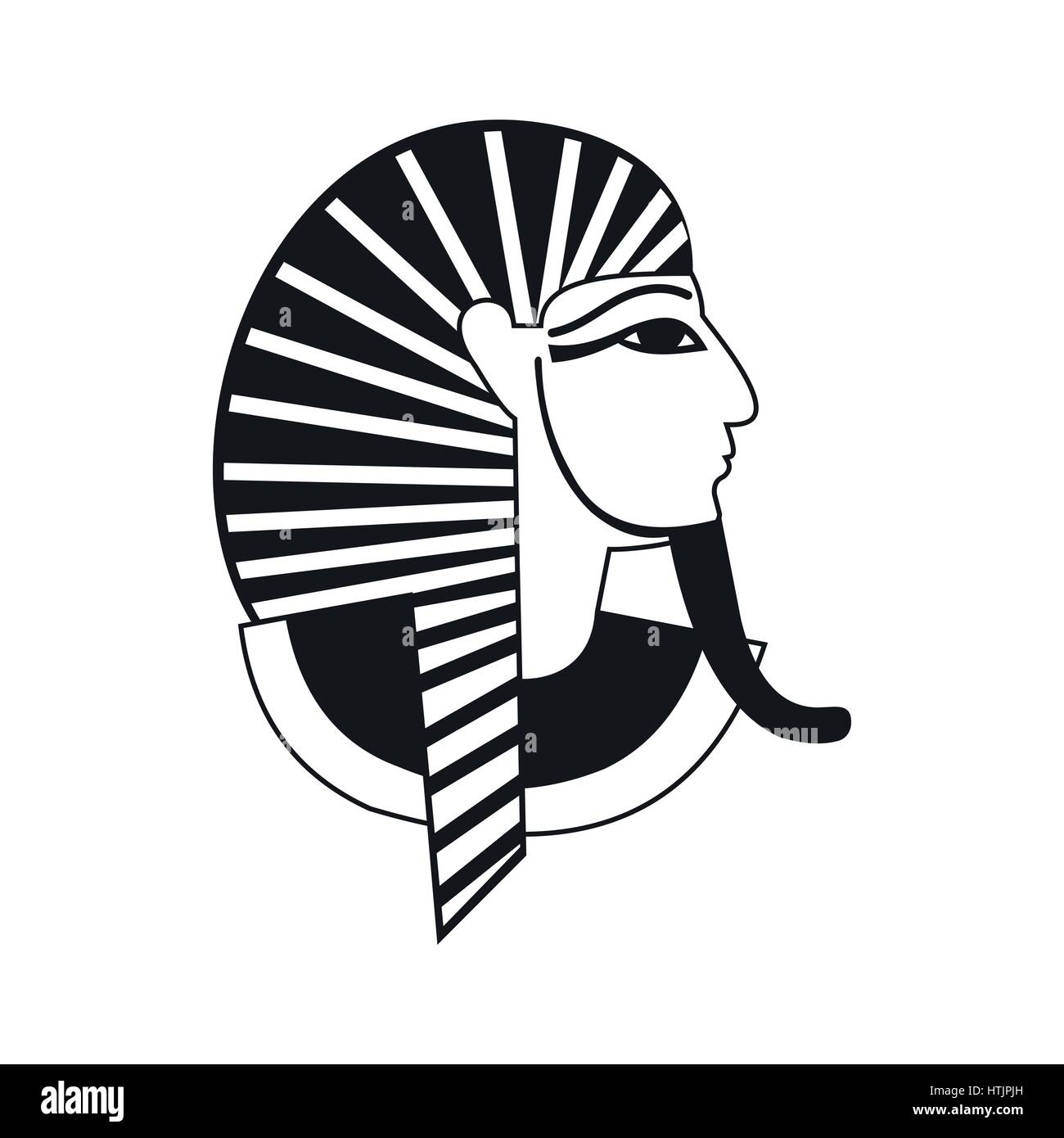 Egyptian Pharaoh Head Drawing