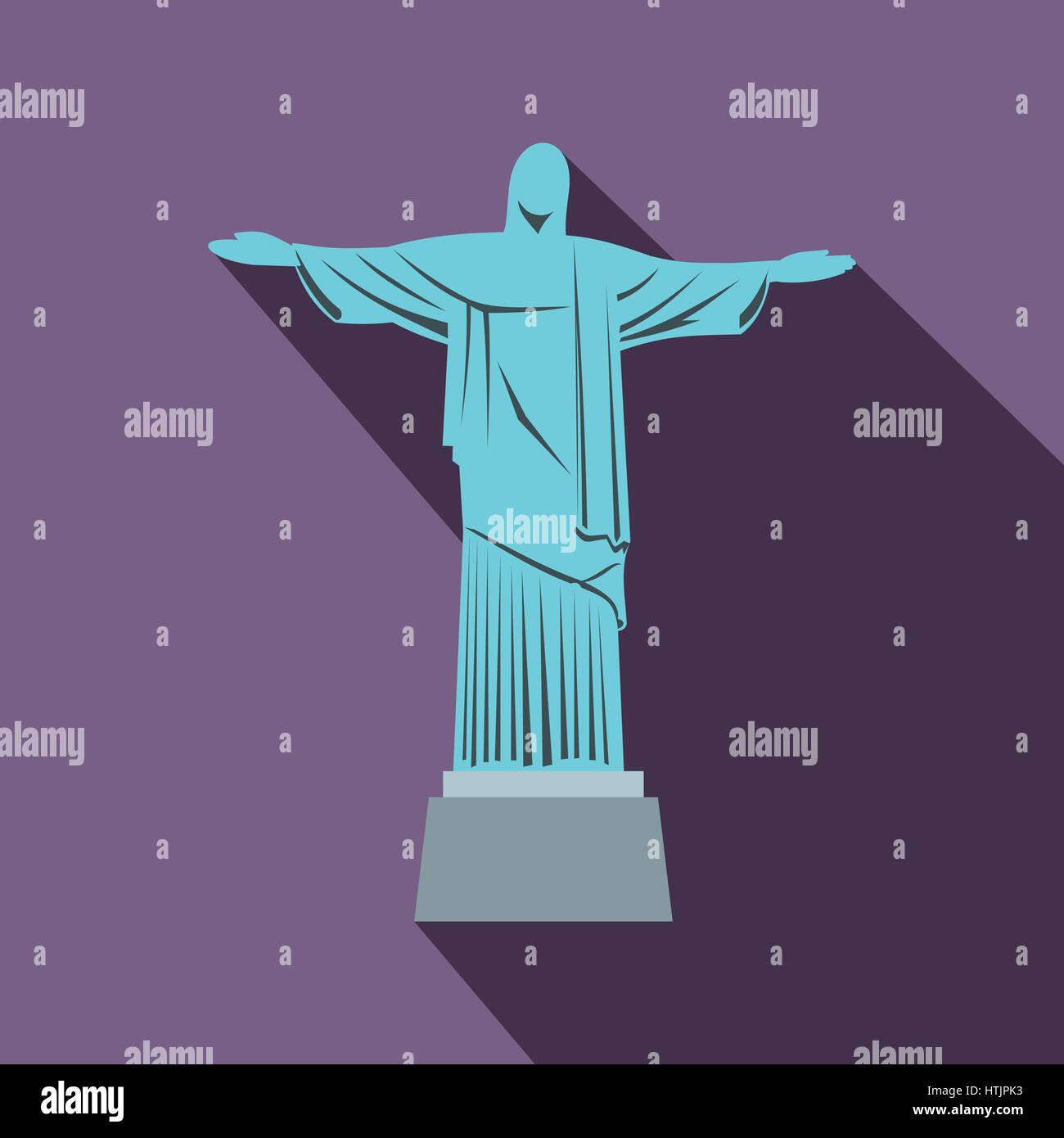 Statue of Jesus Christ, Rio de Janeiro icon Stock Vector Image & Art ...
