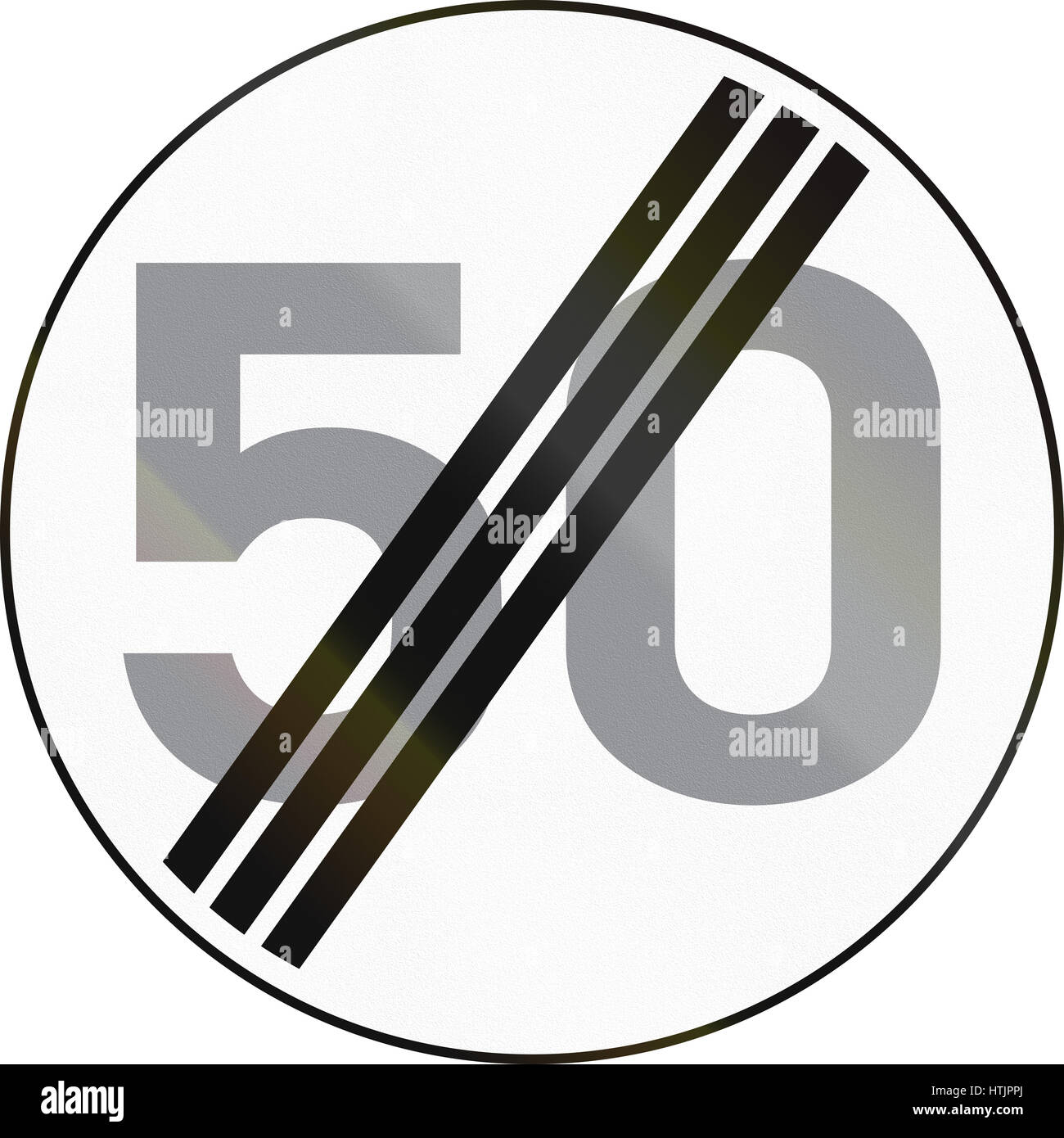 End Speed Restriction Traffic Sign High Resolution Stock Photography ...