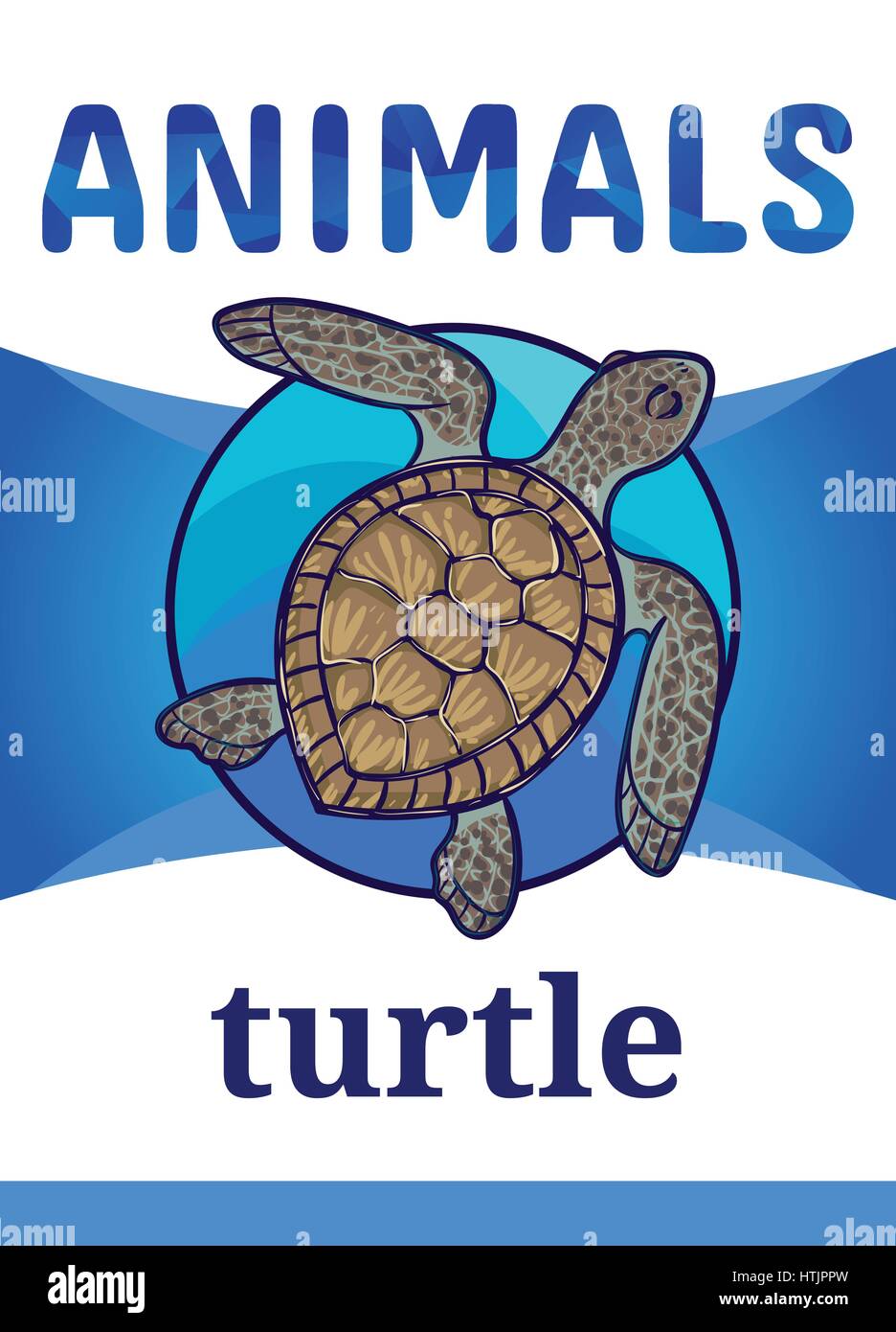 Printable animal flash card, vector illustration. Suitable for teaching ...