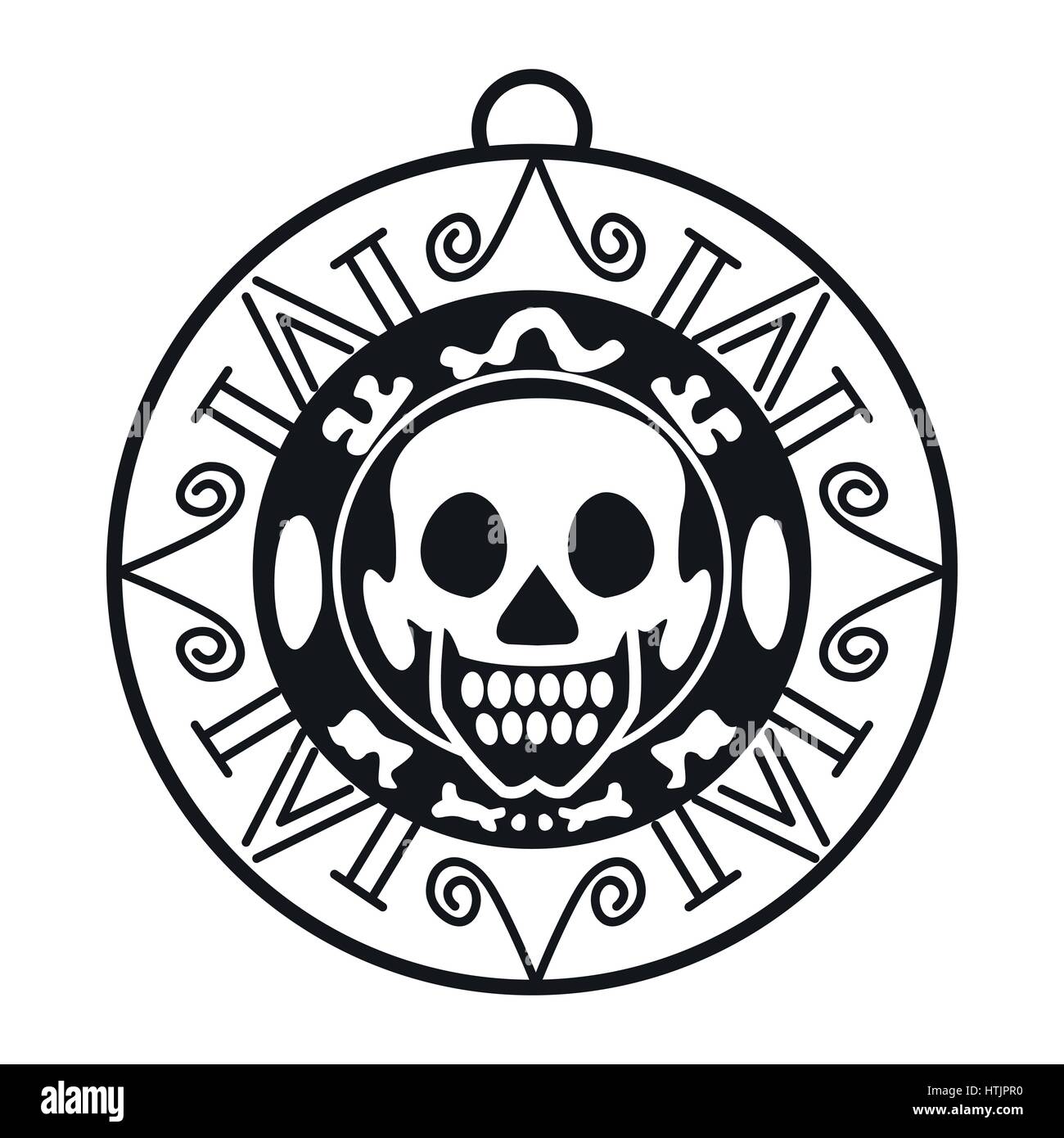 Aztec pirate coin icon, simple style Stock Vector Image & Art - Alamy
