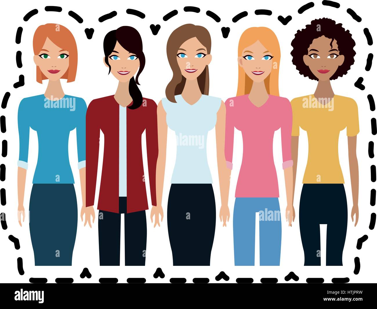 group of beautiful women icon image Stock Vector Image & Art - Alamy