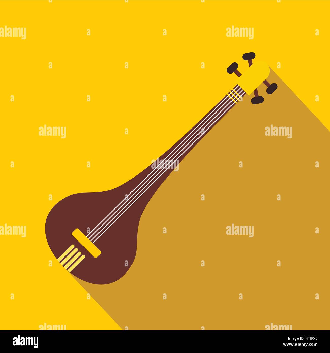 Traditional Indian sarod icon, flat style Stock Vector Image & Art - Alamy