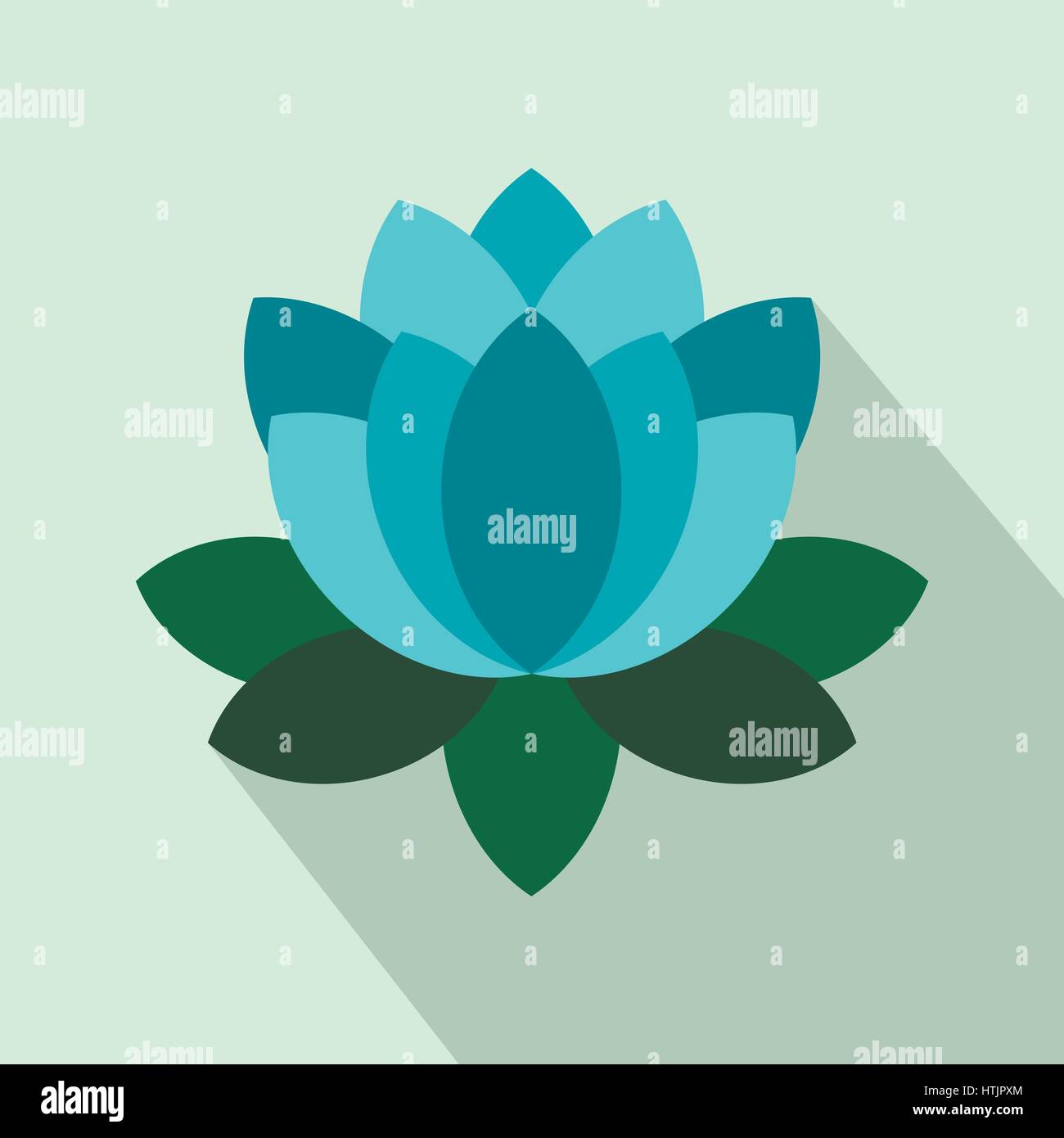 Blue lotus flower icon, flat style Stock Vector Image & Art - Alamy