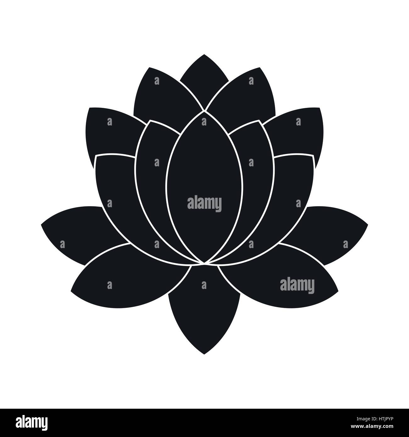 Blue lotus flower icon, simple style Stock Vector Image & Art - Alamy