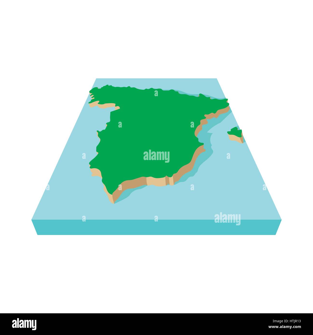 Spanish map icon, cartoon style Stock Vector Image & Art - Alamy