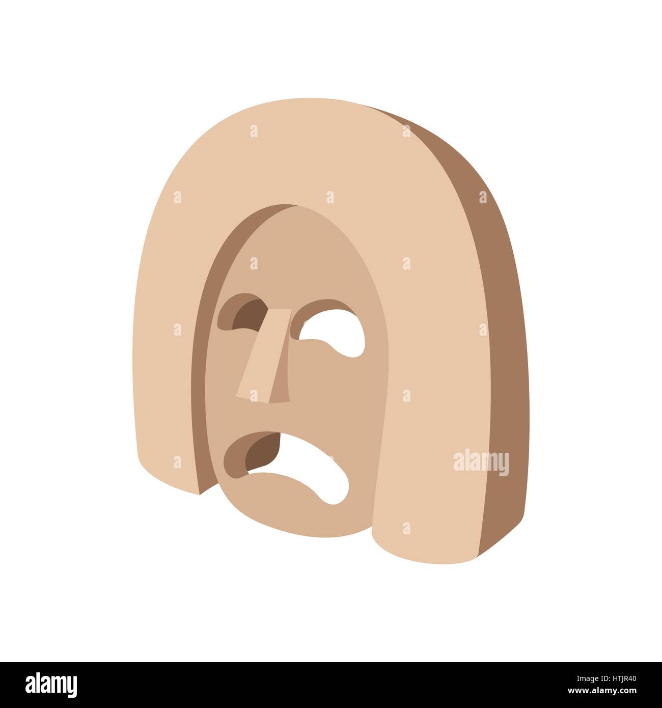 Ancient stone mask Cut Out Stock Images & Pictures - Alamy