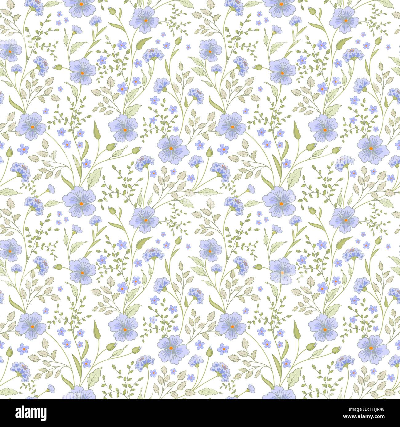 vector seamless cute little flower pattern Stock Vector Image & Art - Alamy