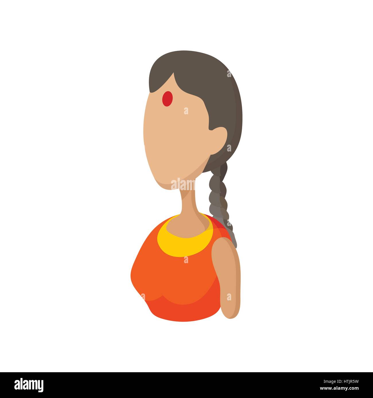 Indian Girl In Traditional Indian Sari Icon Stock Vector Image And Art