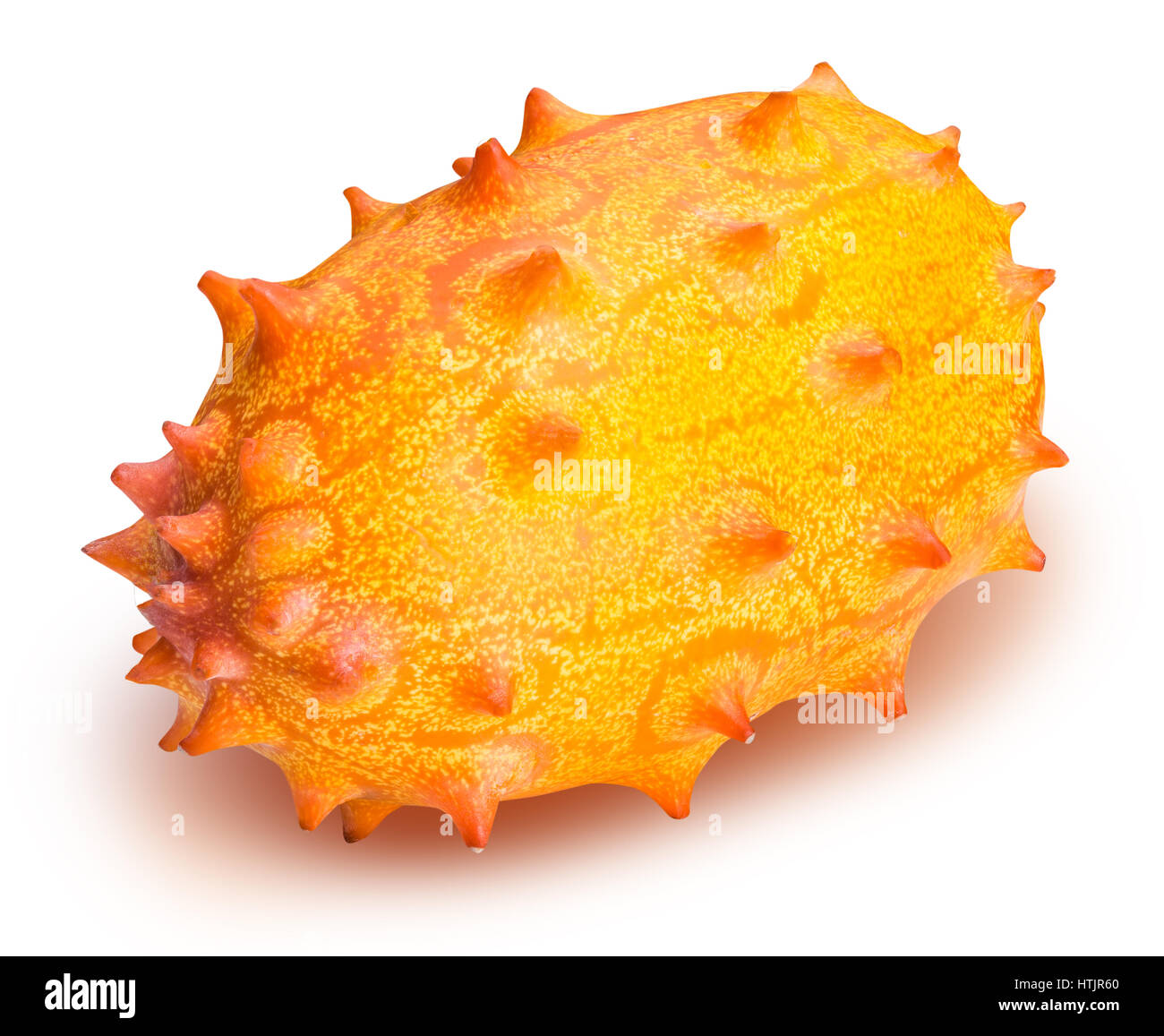 Kiwano, horned melon isolated on white background with clipping path ...