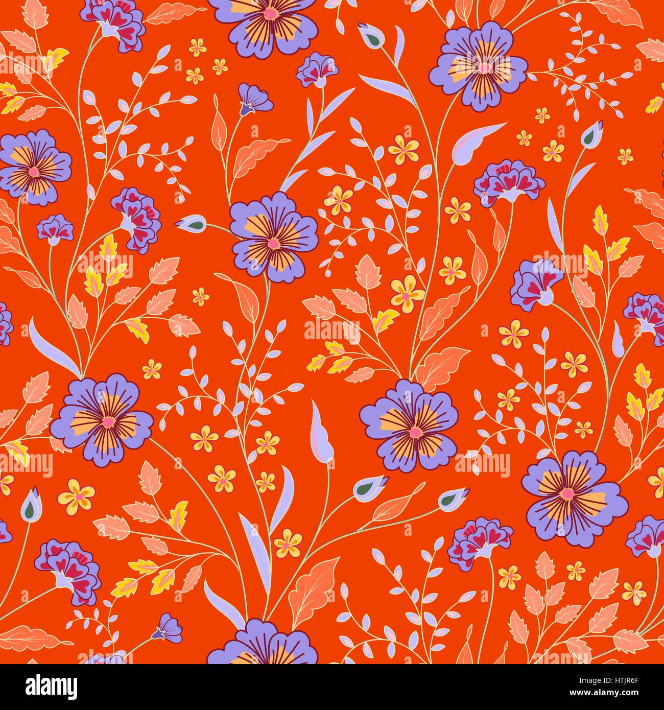 vector seamless cute little flower pattern Stock Vector Image & Art - Alamy