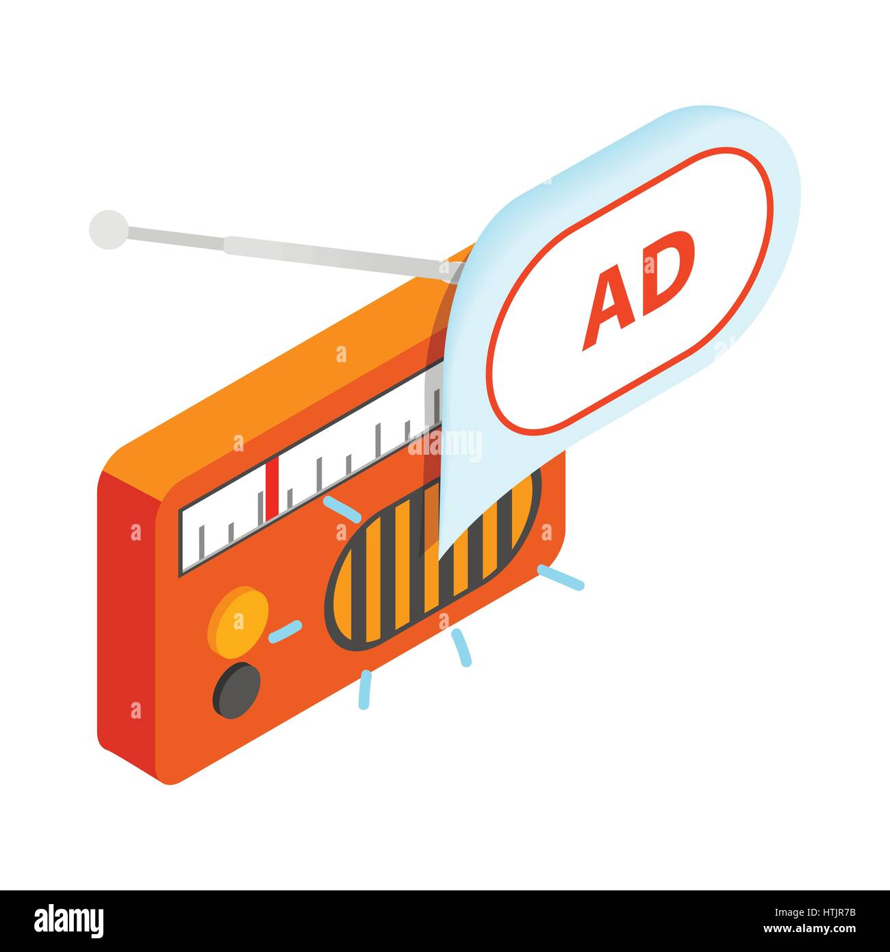 Radio advertising icon, isometric 3d style Stock Vector Image & Art - Alamy