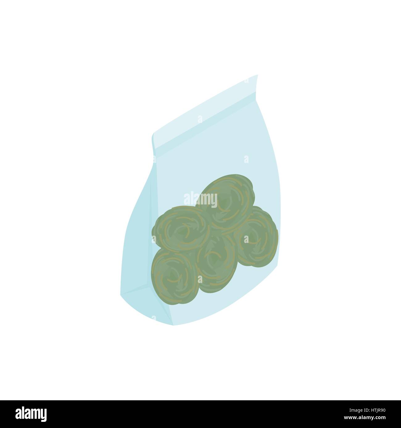 Small bag with buds of medical marijuana icon Stock Vector Image & Art ...