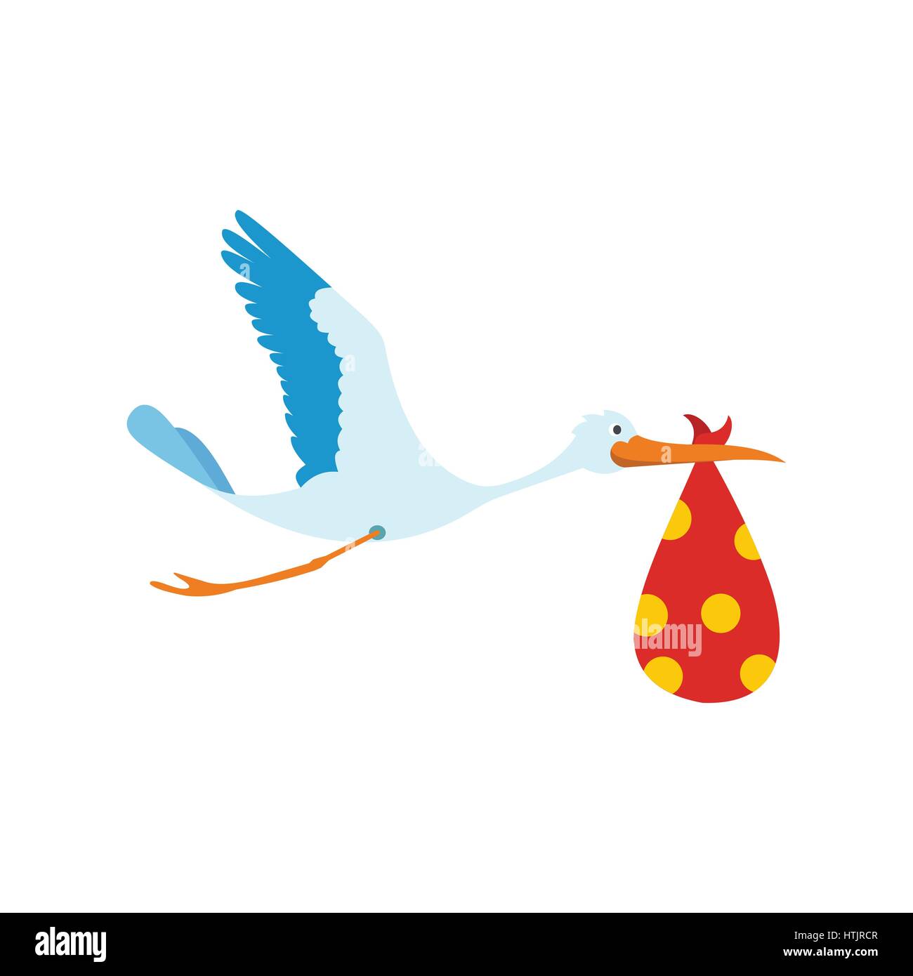 A stork as a symbol for newborn child hi-res stock photography and ...