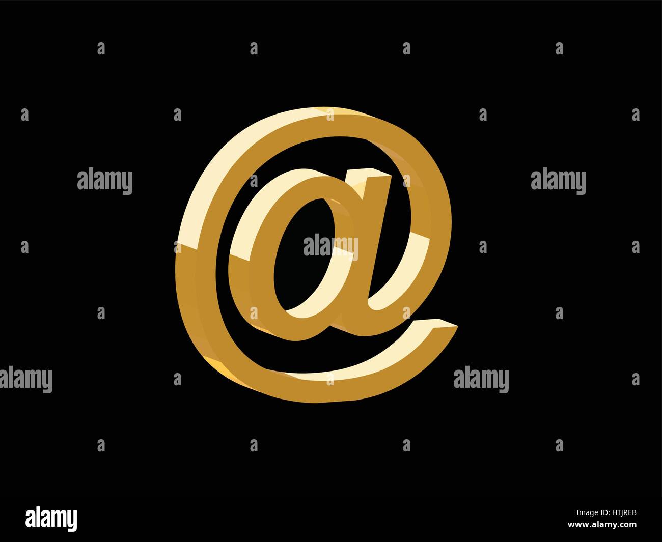 golden 3d email symbol vector Stock Vector Image & Art - Alamy