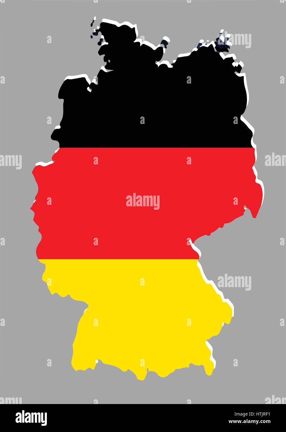 Germany map vector with the german flag Stock Vector Image & Art - Alamy