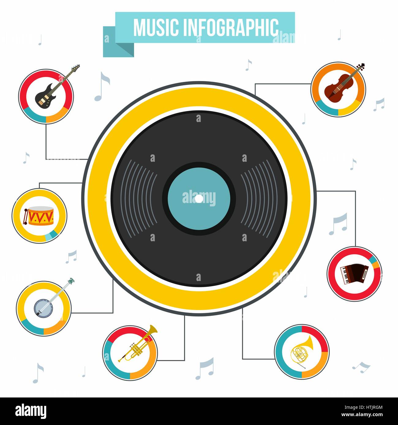 Music infographic, flat style Stock Vector Image & Art - Alamy