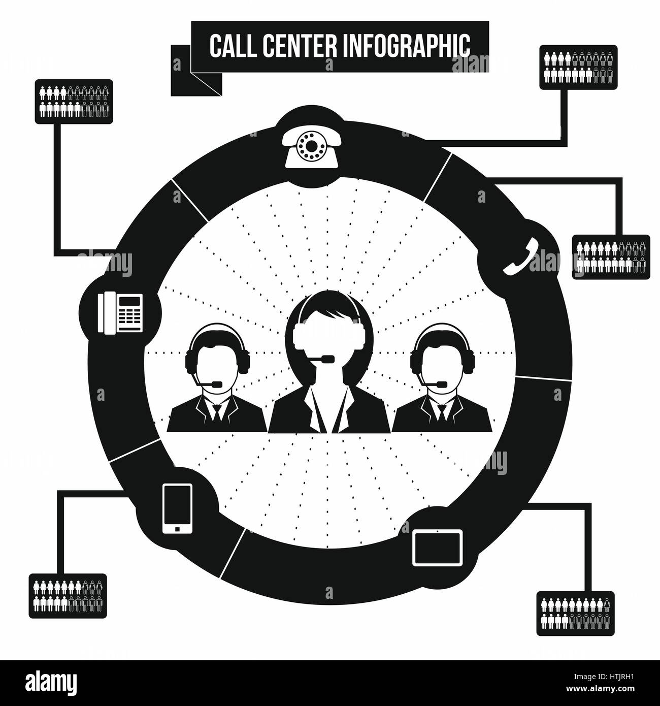 Support call center infographic Stock Vector Image & Art - Alamy
