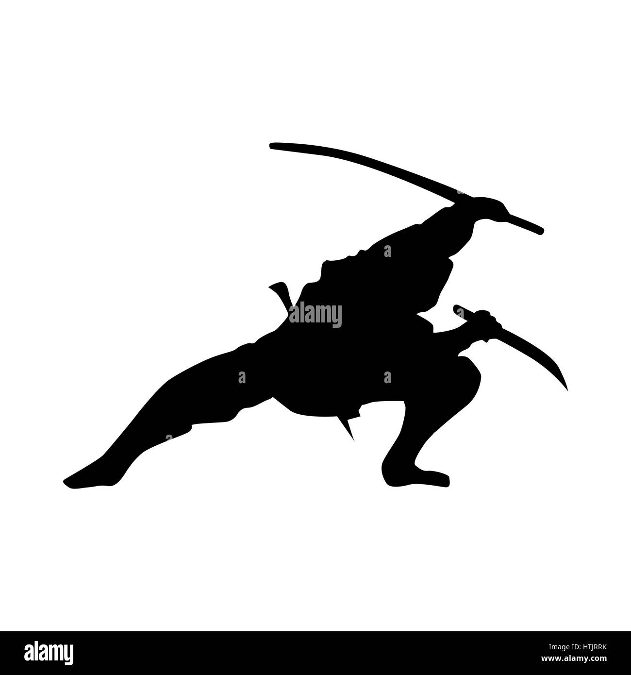 Samurai silhouette black Stock Vector Image & Art - Alamy
