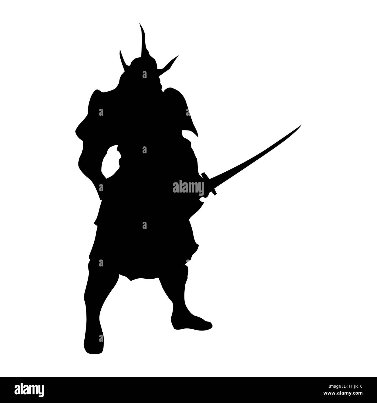 Samurai silhouette black Stock Vector Image & Art - Alamy