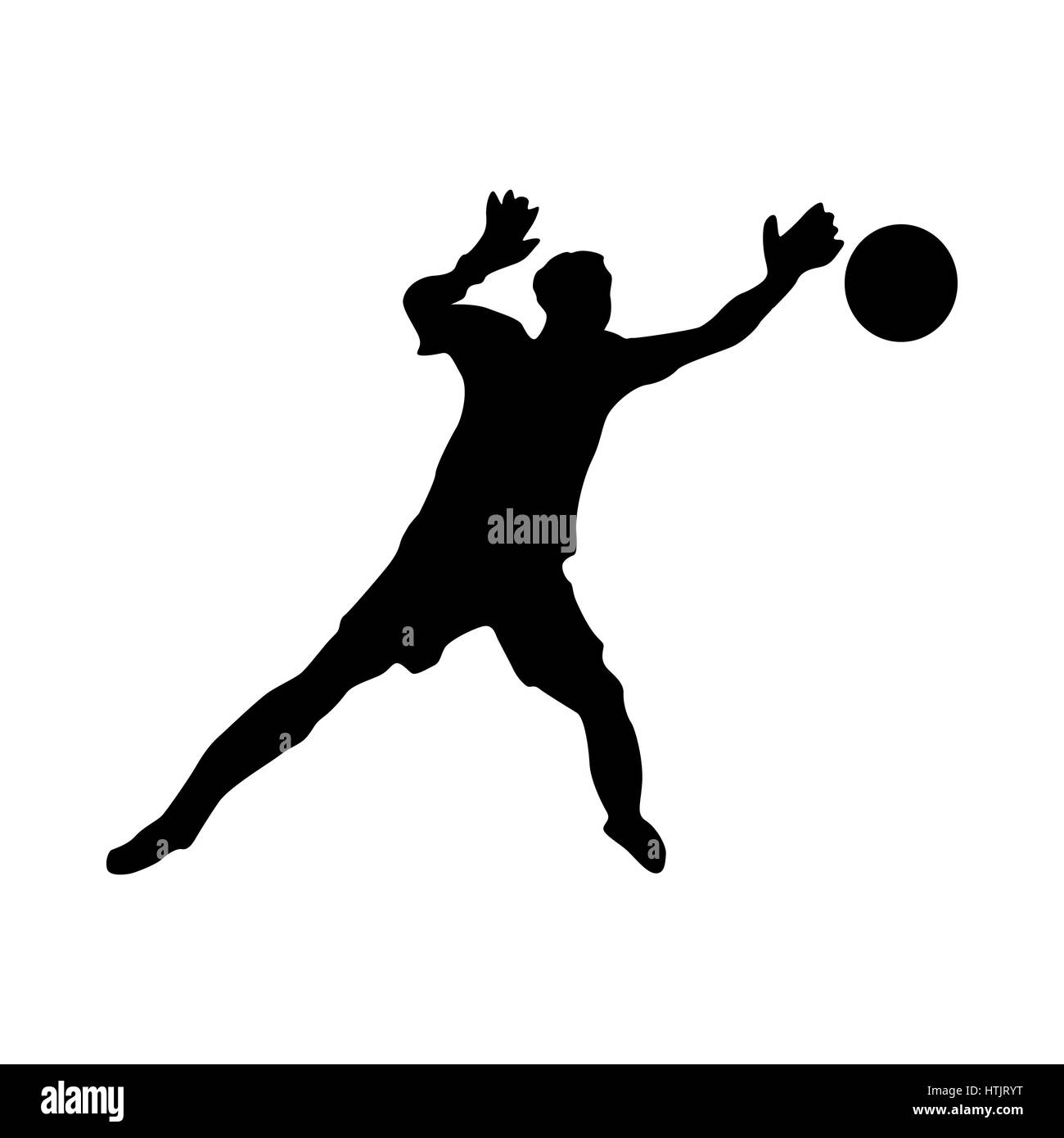 Soccer goalkeeper silhouette Stock Vector Image & Art - Alamy